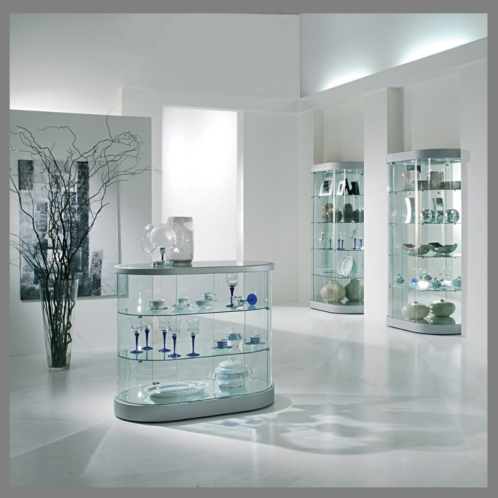 Curved Glass Showcases Archives - Glass Display Cabinets- Planet Display